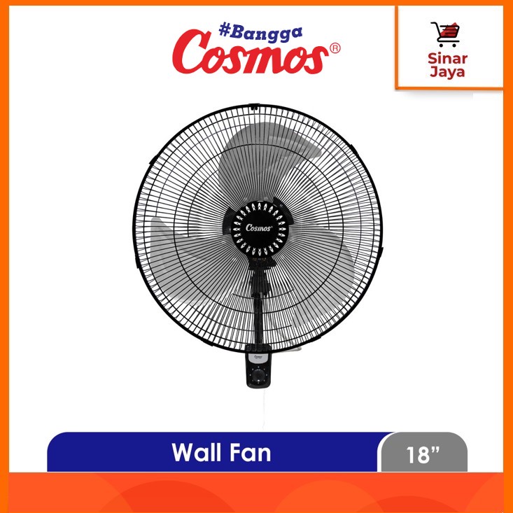Jual COSMOS WBF-1804 Wall Fan / Kipas Angin Dinding Baling Besi 18 Inci ...