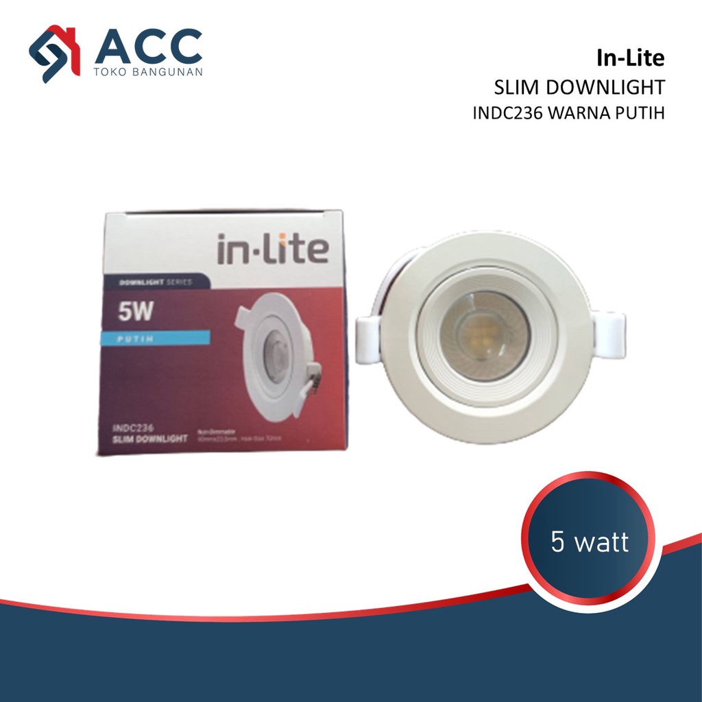 Jual InLite Lampu Slim SpotLight INDC236 5W Slim Spot Light 5 Watt | Shopee Indonesia