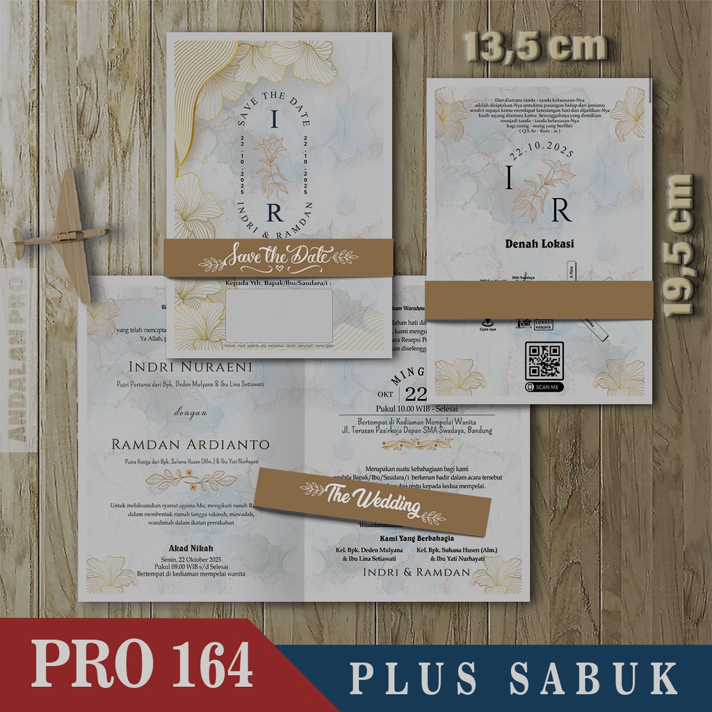 Jual Pro 164 Lipat 2 Plus Sabuk - Cetak Undangan Color / Berwarna ...