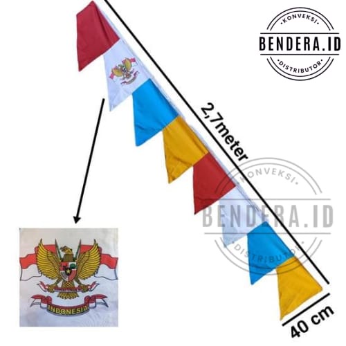 Jual BENDERA UMBUL UMBUL GARUDA WARNA WARNI 8 SEGI | Shopee Indonesia
