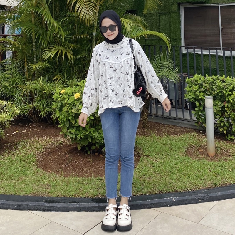 Jual Vency Blouse/Flower blouse | Shopee Indonesia