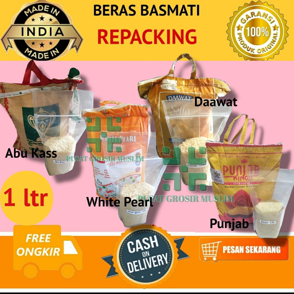 Jual Promo Beras Basmati Premium class dijamin atau uang kembali 1liter ...