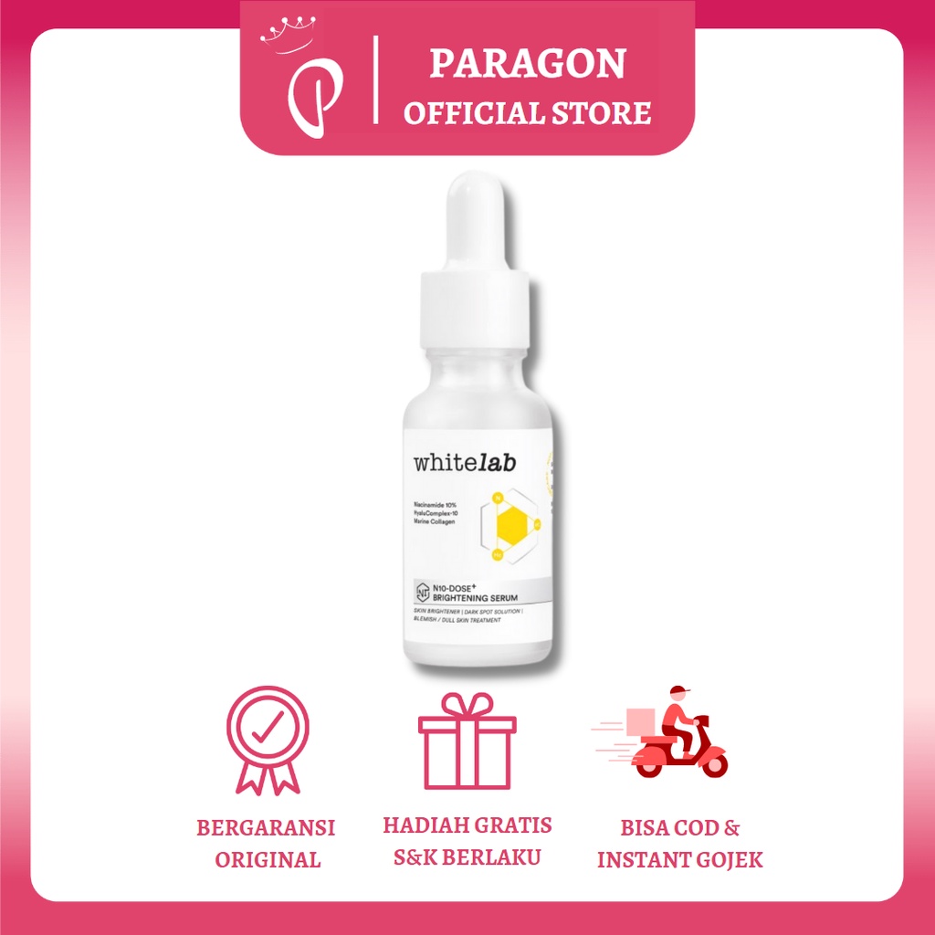 Jual Whitelab N10-Dose+ Brightening Serum Niacinamide 10% | 20ml & 8ml | Shopee Indonesia