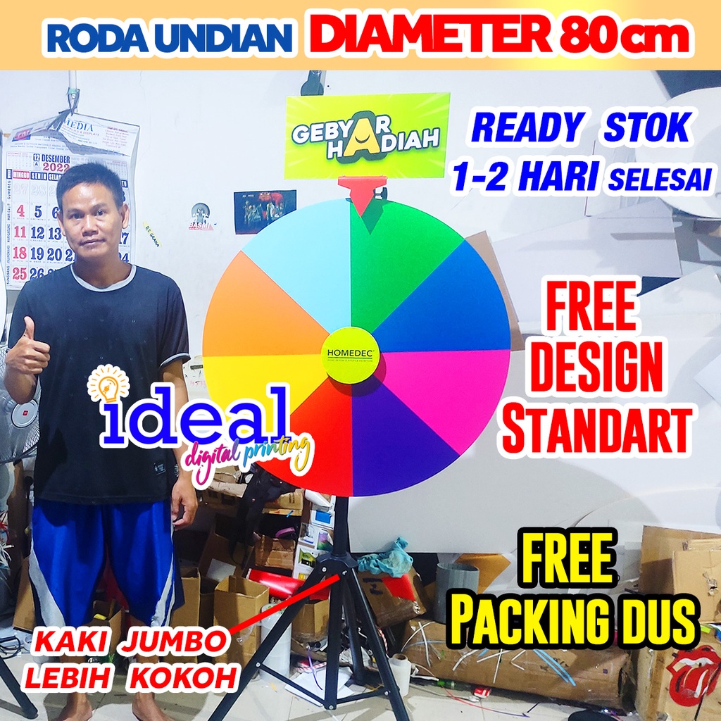 Jual Roda undian 80 cm / roda keberuntungan 80cm / wheel of fortune ...