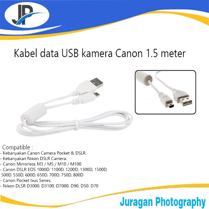 Jual Kabel Data Kamera Camera Digital USB 5pin Canon Nikon - Original ...