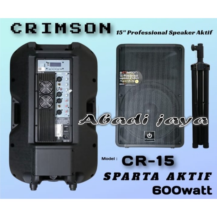 Jual speaker aktif aktif 1 buah crimson cr 15 cr15 sparta 15 inch original | Shopee Indonesia