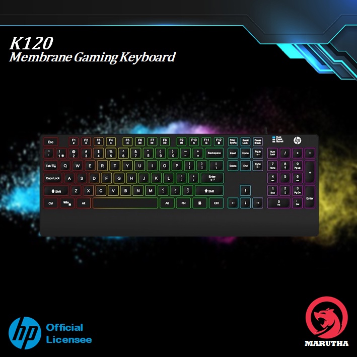 Jual HP Keyboard Gaming K120 - Membrane Keyboard With Chocolate Keycaps ...