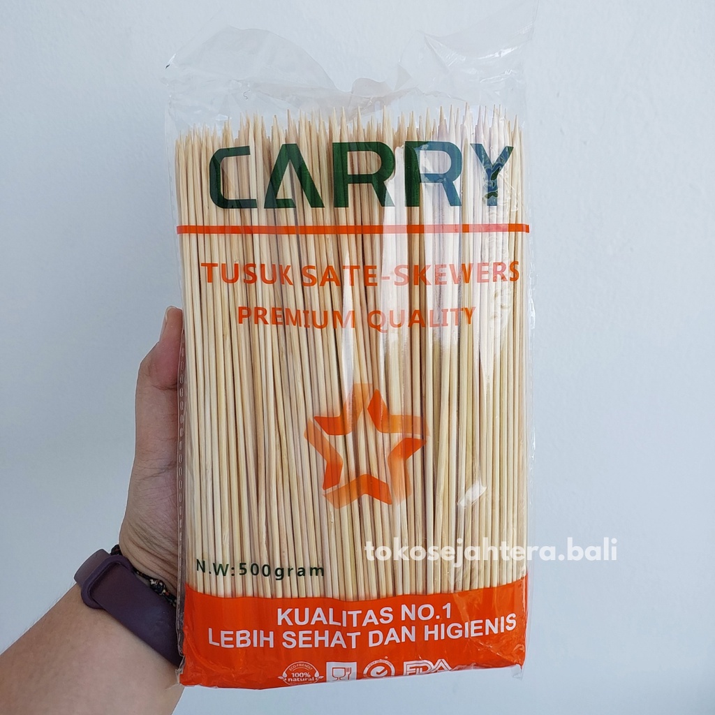 Jual Tusuk Sate (Skewers) Ayam premium 500gram | Stick bambu | Shopee ...