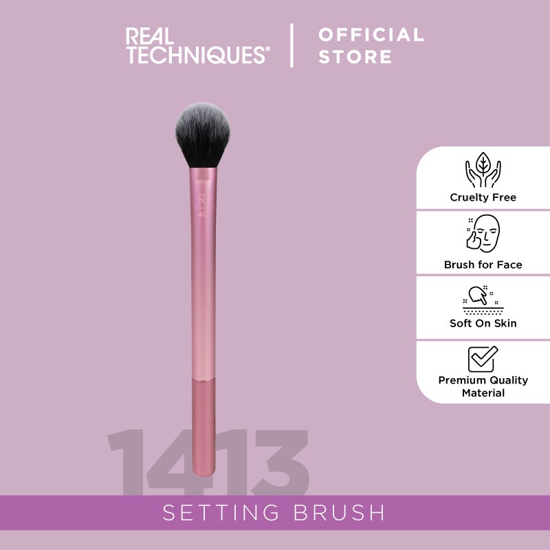 Jual Real Techniques 1413 Setting Brush Kuas Makeup Wajah | Shopee Indonesia
