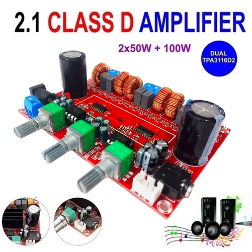 Jual TPA3116D2 50Wx2 + 100W 2.1 Channel TPA3116 Digital Subwofer Power ... Jual TPA3116D2 50Wx2 + 100W 2.1 Channel TPA3116 Digital Subwofer Power ...