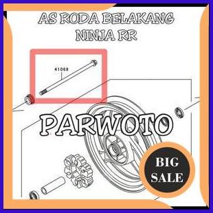 Jual sparepart As Shaft Poros Roda Velg Belakang Rear Axle Ninja 150 RR ...