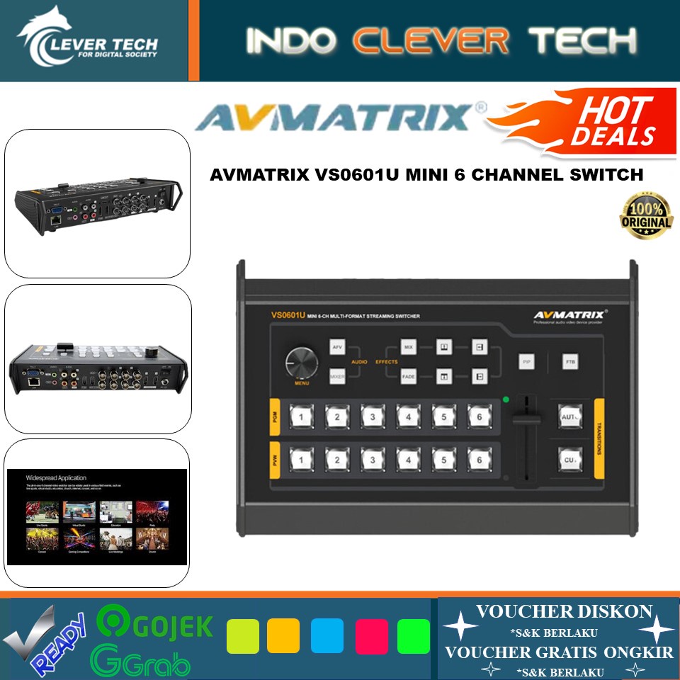 Jual AVMATRIX VS0601U Mini 6-Channel SDI/HDMI Multi-Format AV Switcher ...