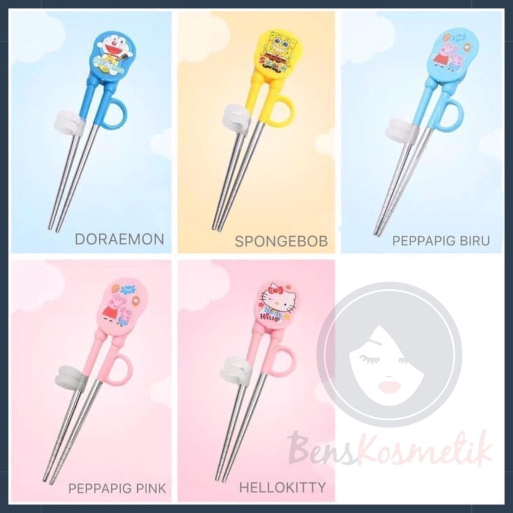 Jual Sumpit Anak Karakter / Sumpit Anak Belajar Makan Model Kartun ...