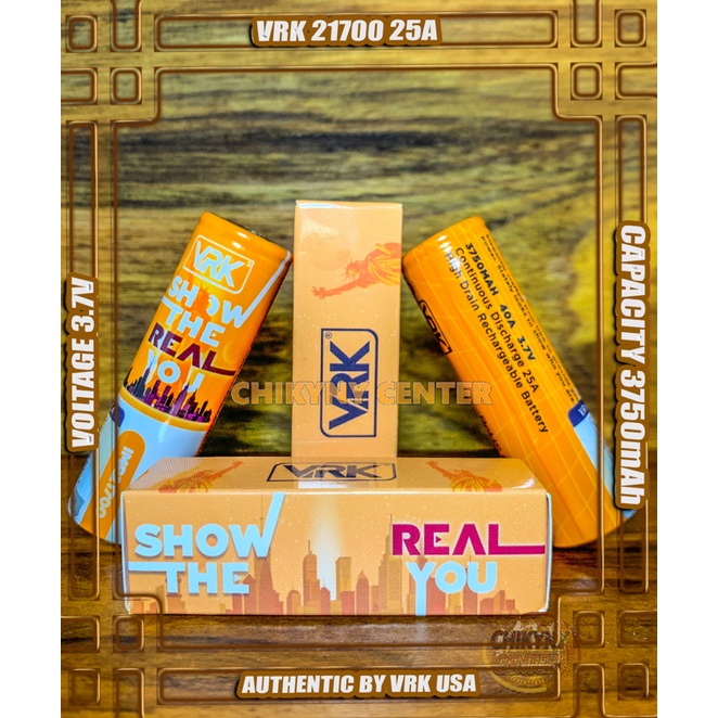 Jual BATTERY VRK 21700 3750mAh 25A 3.7V BATRE AUTHENTIC BY VRK USA ...