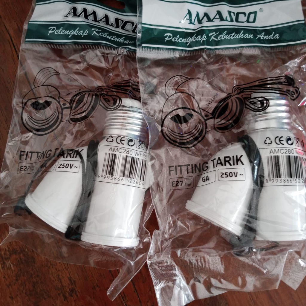 Jual Fitting Lampu Tarik Cabang 2 Amasco | Shopee Indonesia