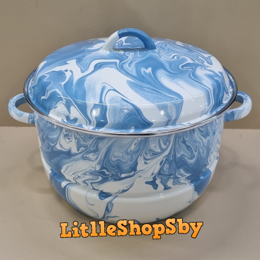Jual Panci Jumbo Besar Enamel 30cm Biru Marble Blirik Loreng | Shopee ...
