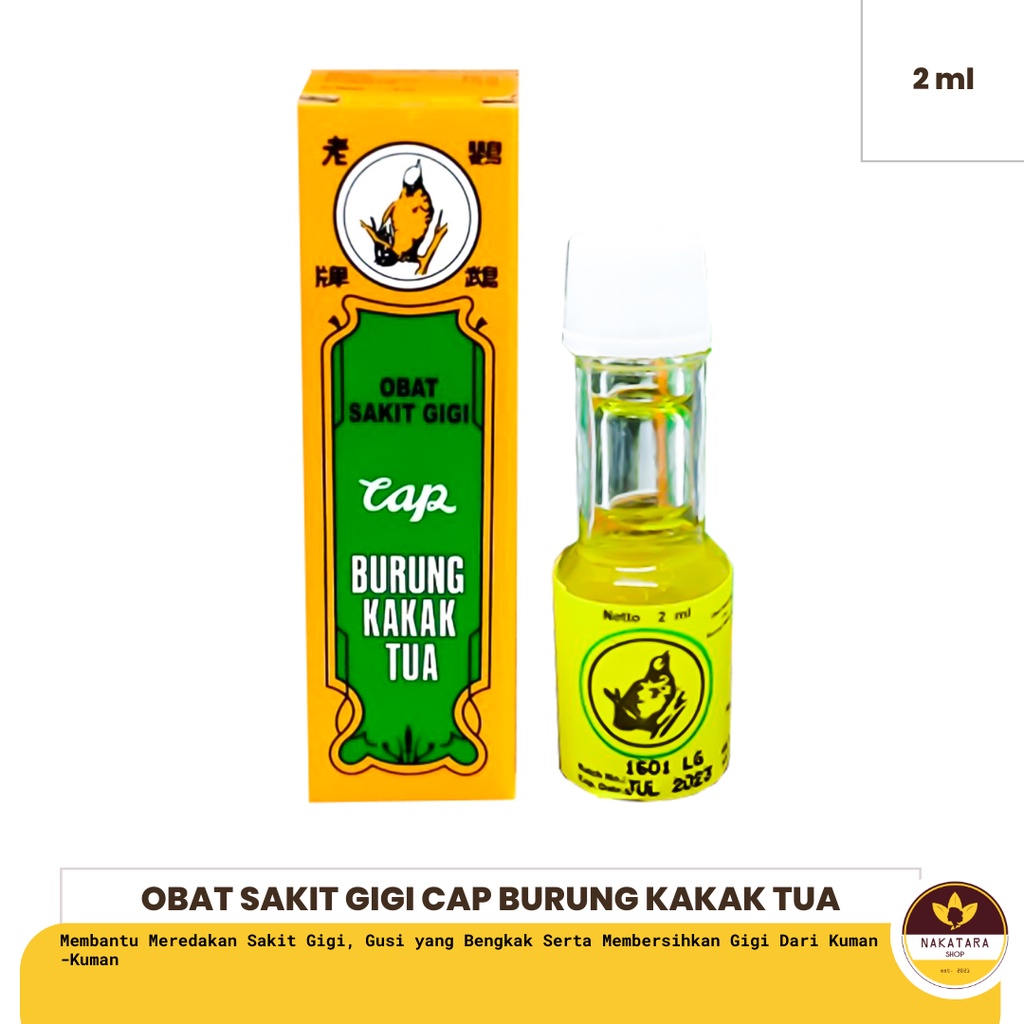Jual OBAT SAKIT GIGI CAP BURUNG KAKAK TUA ISI 2 ML | Shopee Indonesia