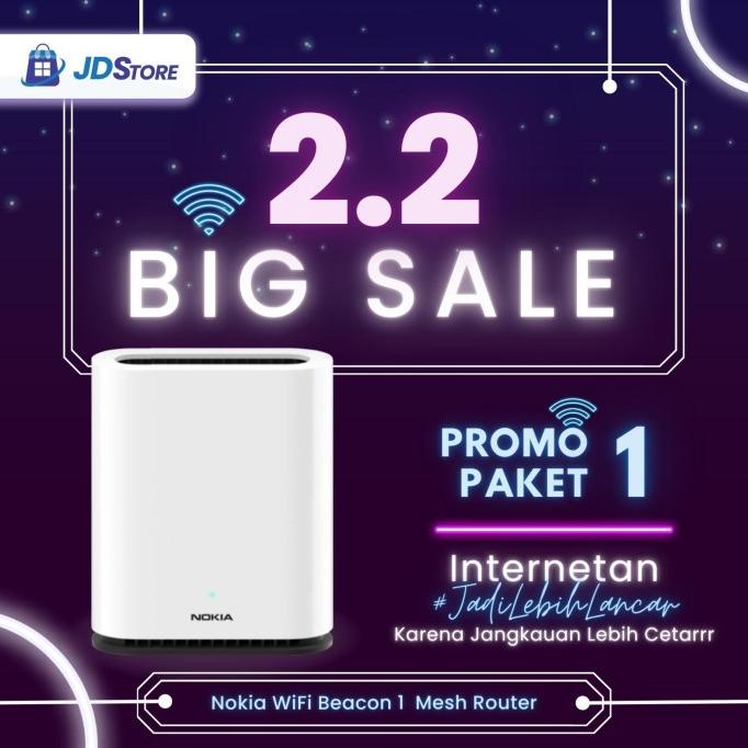 Jual Smart Nokia Wifi Beacon 1 Mesh Router Extender Repeat - Paket 1 ...