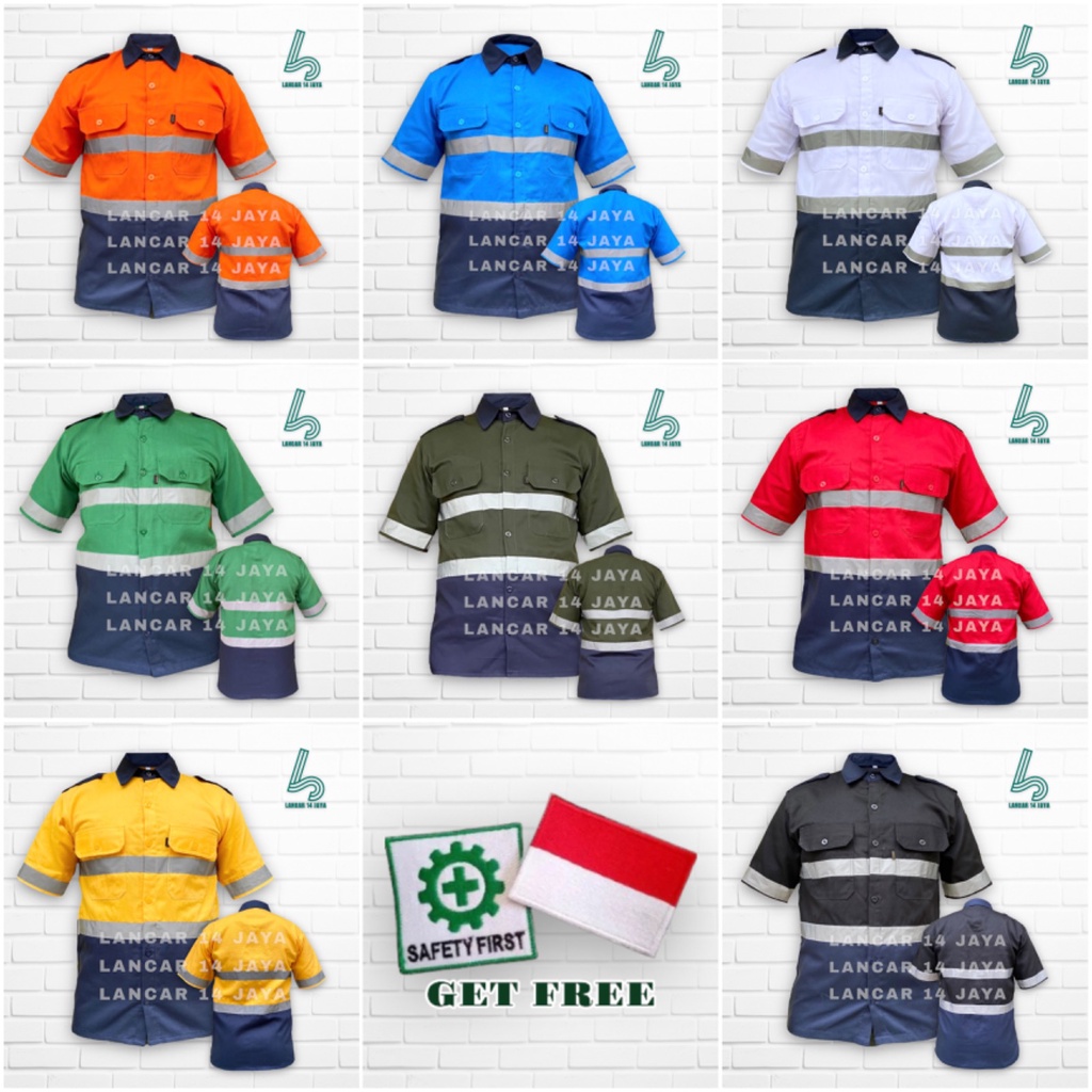 Jual Kemeja Wearpack Atasan Lengan Pendek/ Baju safety APD K3 Original ...