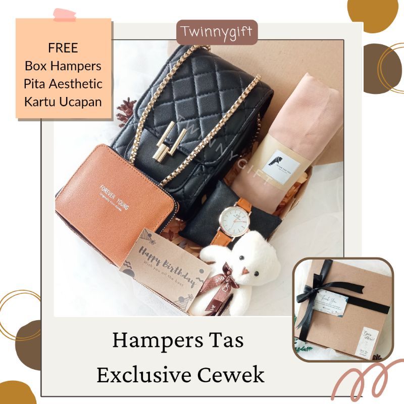 Jual HAMPERS TAS ULANG TAHUN CEWEK/KADO CEWEK JAM TANGAN DOMPET ...