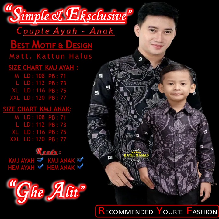 Jual [BISA_COD]BAJU BATIK COUPLE AYAH DAN ANAK LAKI-LAKI TERBARU MOTIF ...