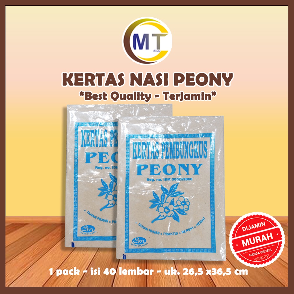 Jual Kertas Nasi Peony 1 pack 40 lembar Kertas Nasi Bungkus Kertas Nasi ...