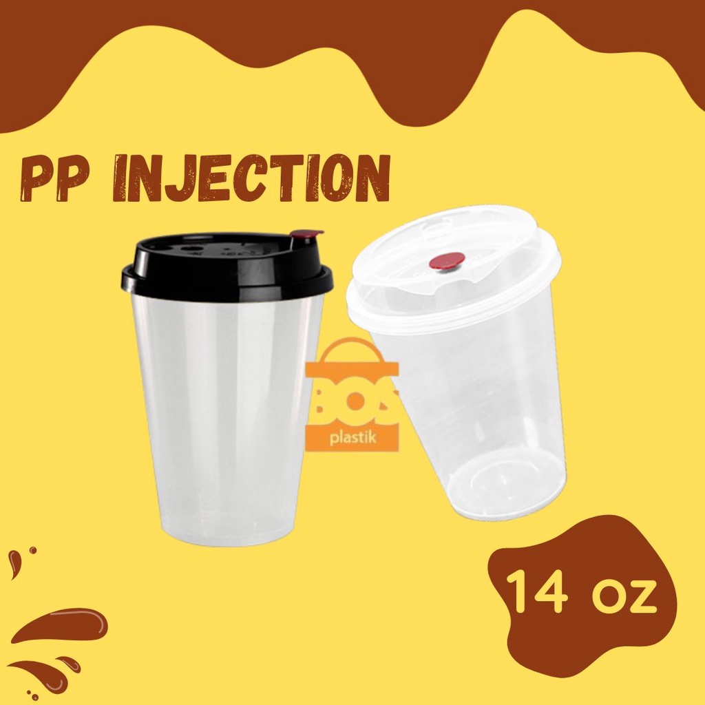 Jual CUP PP INJECTION 14 Oz 400ml PER 25 PCS | Shopee Indonesia