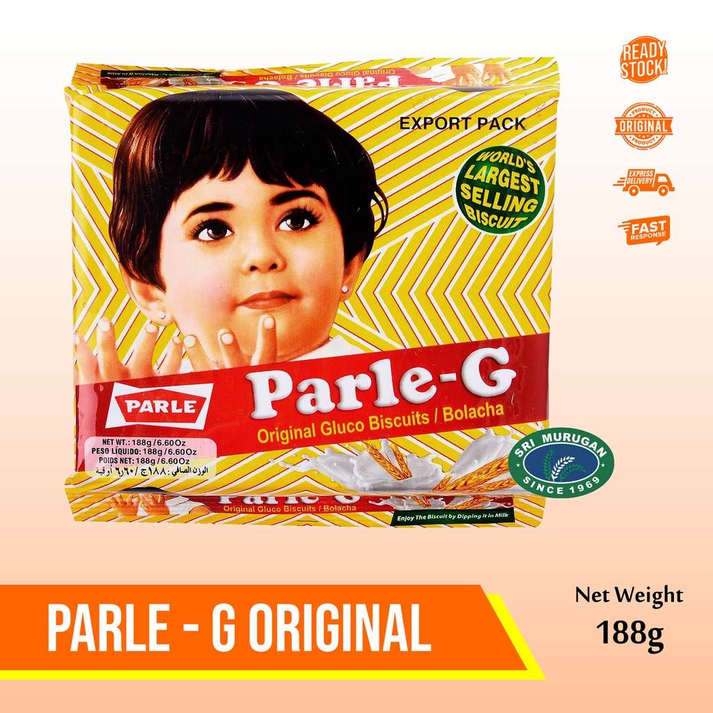 Jual PARLE G ORIGINAL GLUCO BISCUITS - 188 GR | Shopee Indonesia
