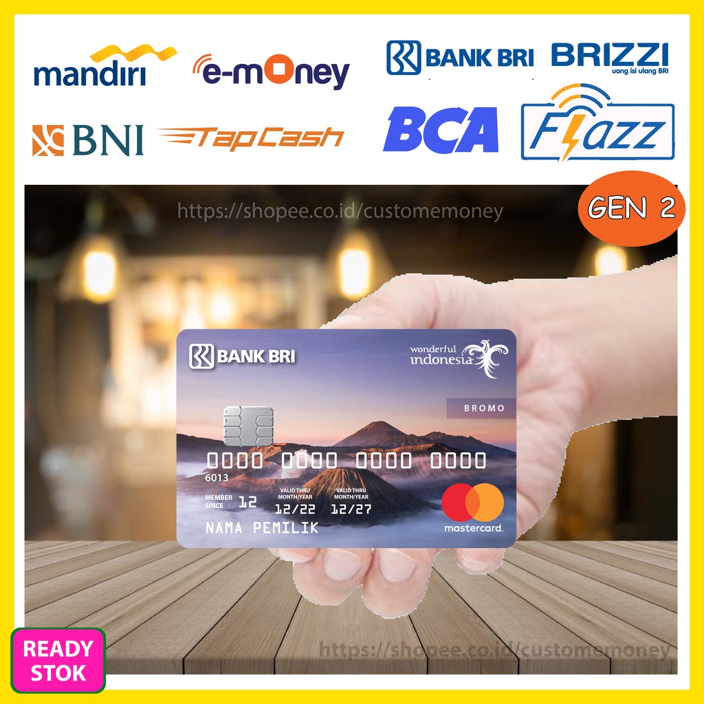 Jual KARTU EMONEY DESIGN WONDERFUL BROMO CARD ETOLL E-MONEY MANDIRI ...