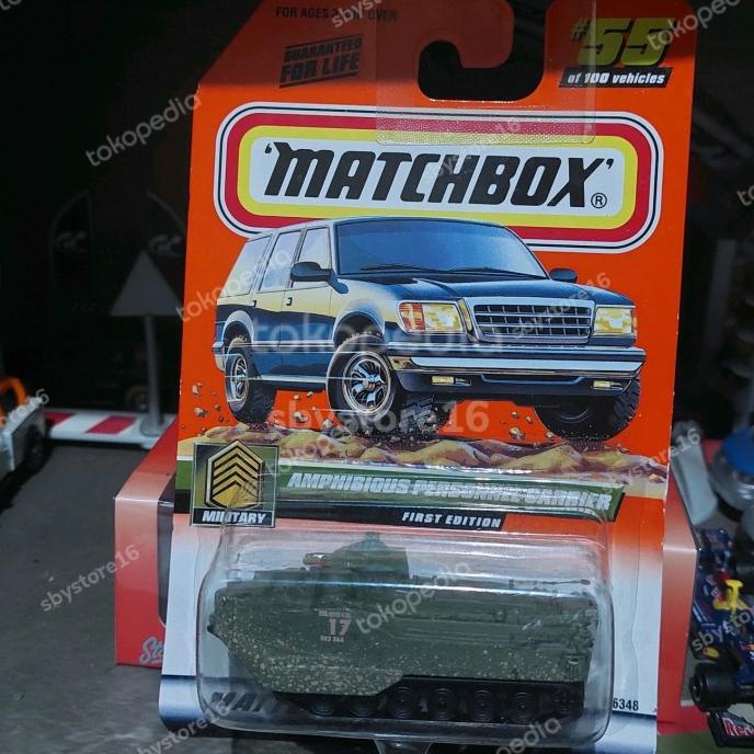 Jual Matchbox Tank Amphibious personel carrier AAVP7A1 Military Rare ...