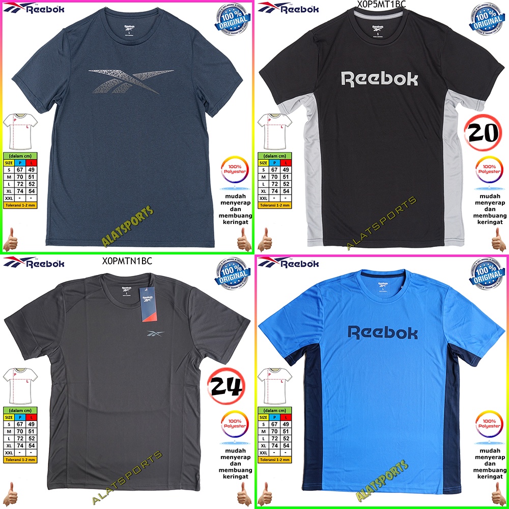 Jual Kaos T-Shirt Pria Reebok Polyester Untuk Santai dan Olahraga ...