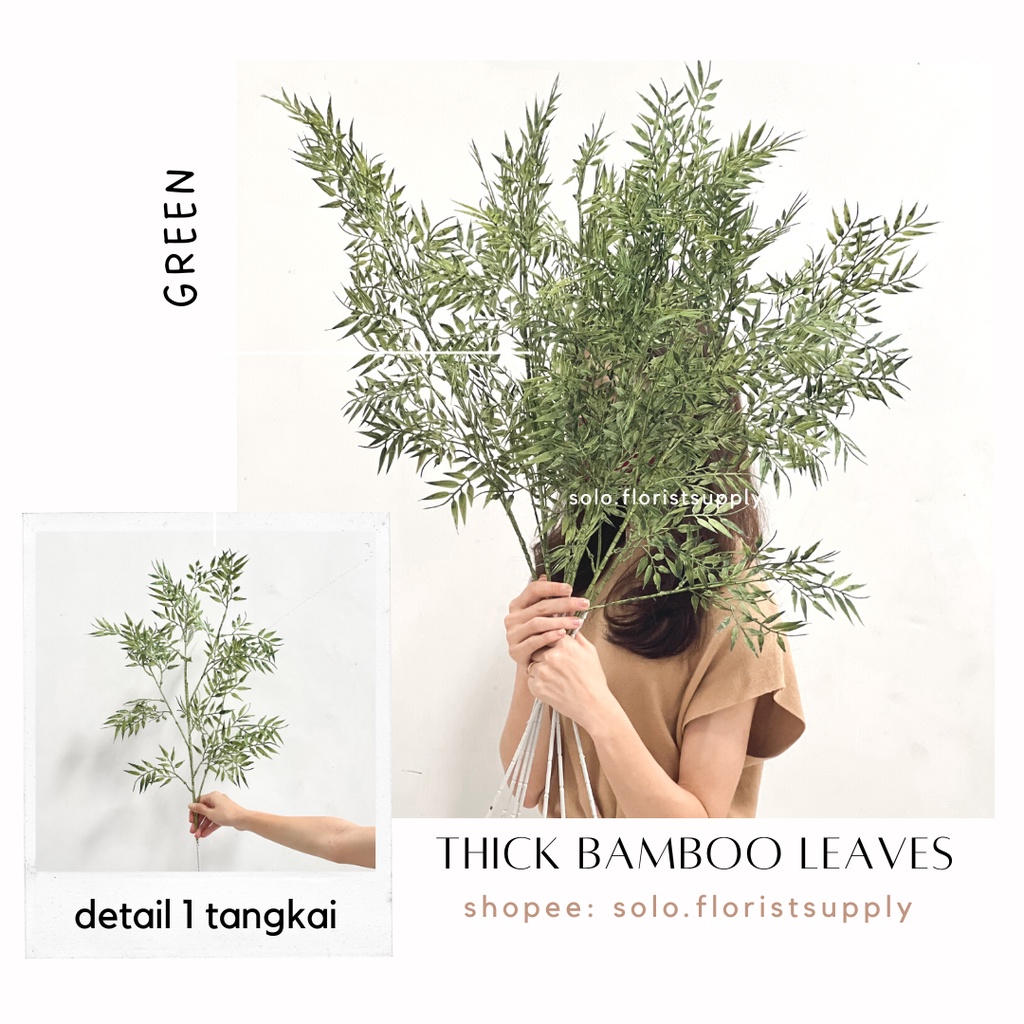 Jual THICK BAMBOO LEAVES ARTIFICIAL DAUN PASTEL DAUN PALSU DAUN SILK ...