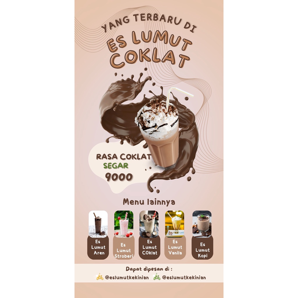 Jual Jasa Desain Banner Spanduk Es Lumut Design Stiker Logo Kemasan ...