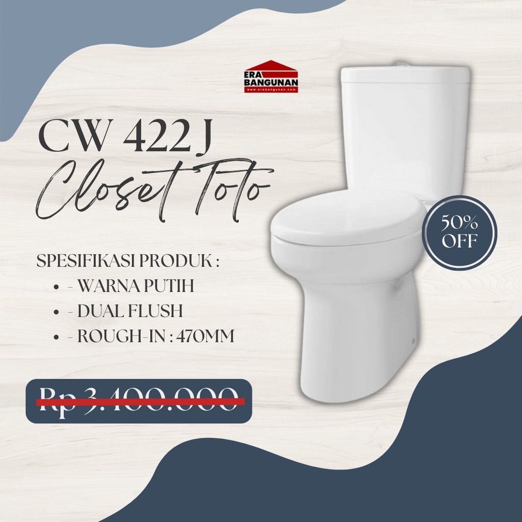 Jual Toto Closet Duduk CW422J SW422JP Promo Special Officer | Shopee ...