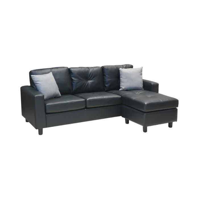 Jual Terlaris Informa - Informa Berwick Sofa Sectional Kulit - Hitam ...