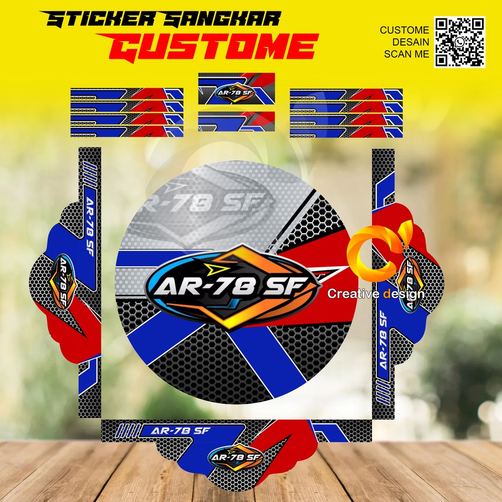 Jual STICKER DECAL SANGKAR MURAI BATU CUSTIME | Shopee Indonesia