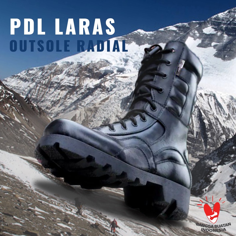 Jual SEPATU PDL KULIT TNI POLRI MODEL SAFETY PDL LARAS KULIT SAPI ASLI ...