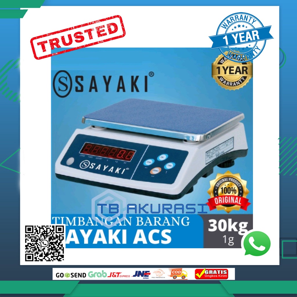 Jual Timbangan Digital Sayaki ACS Barang Serbaguna Toko Tepung Telur Beras Paket Ekspedisi Buah ...