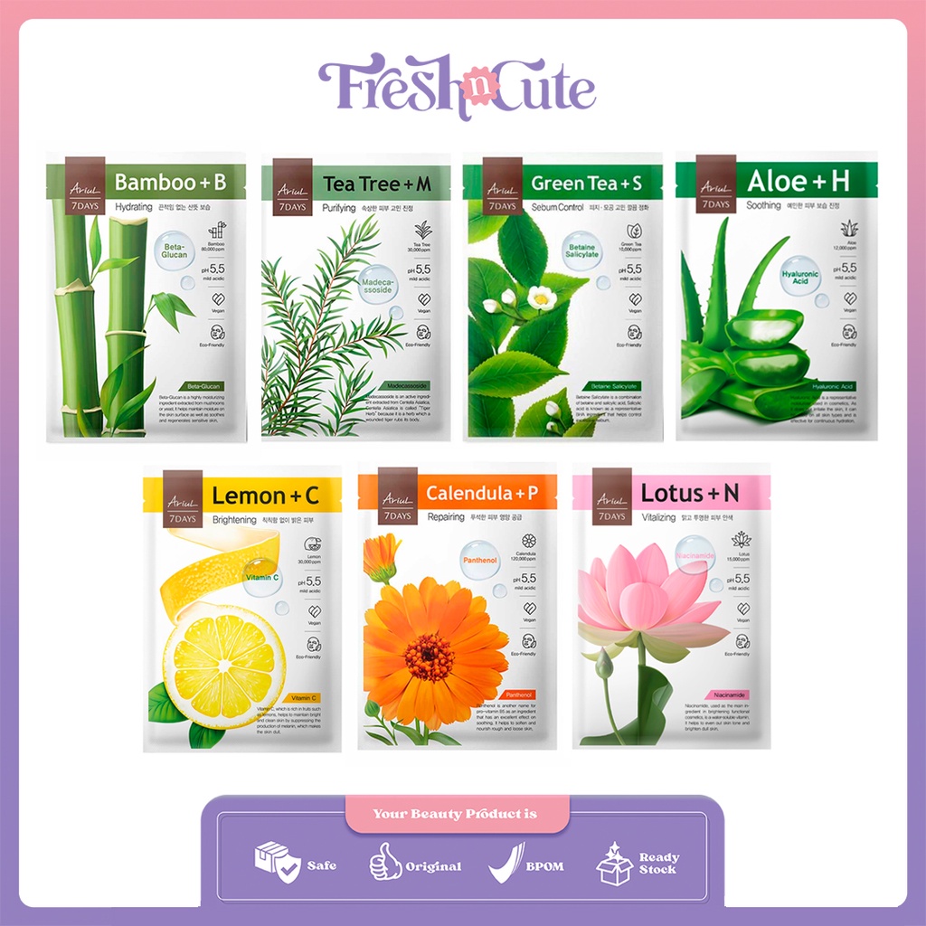 Jual ARIUL - 7Days Mask Sheet 20gr | Shopee Indonesia