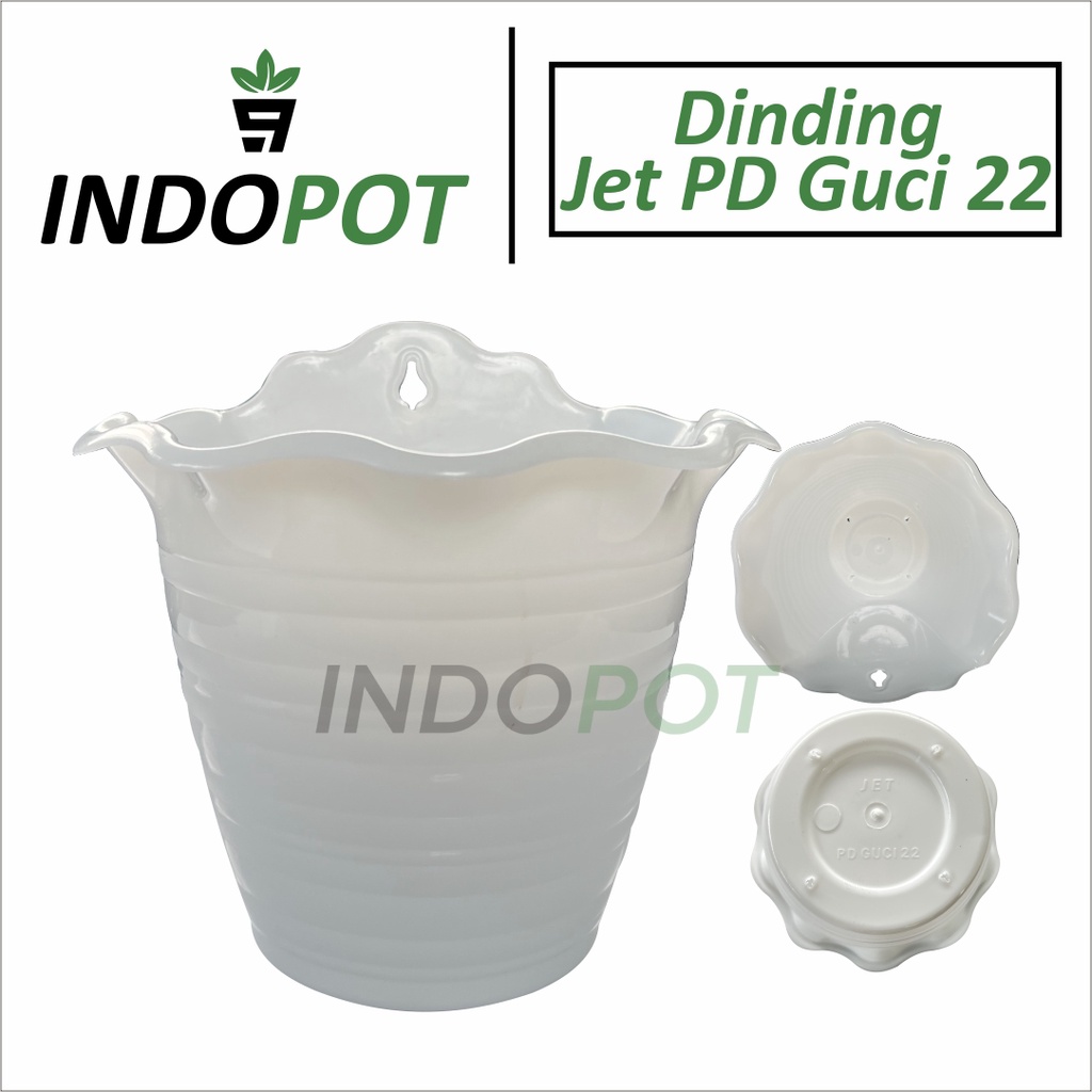 Jual Dinding Vertical Garden Pot Dinding JET Guci 22 Putih Pot Bunga ...