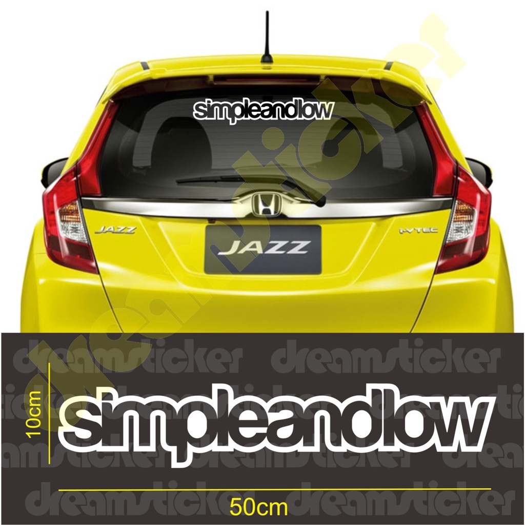 Jual Sticker Stiker Mobil Simple And Low Kaca Belakang | Shopee Indonesia