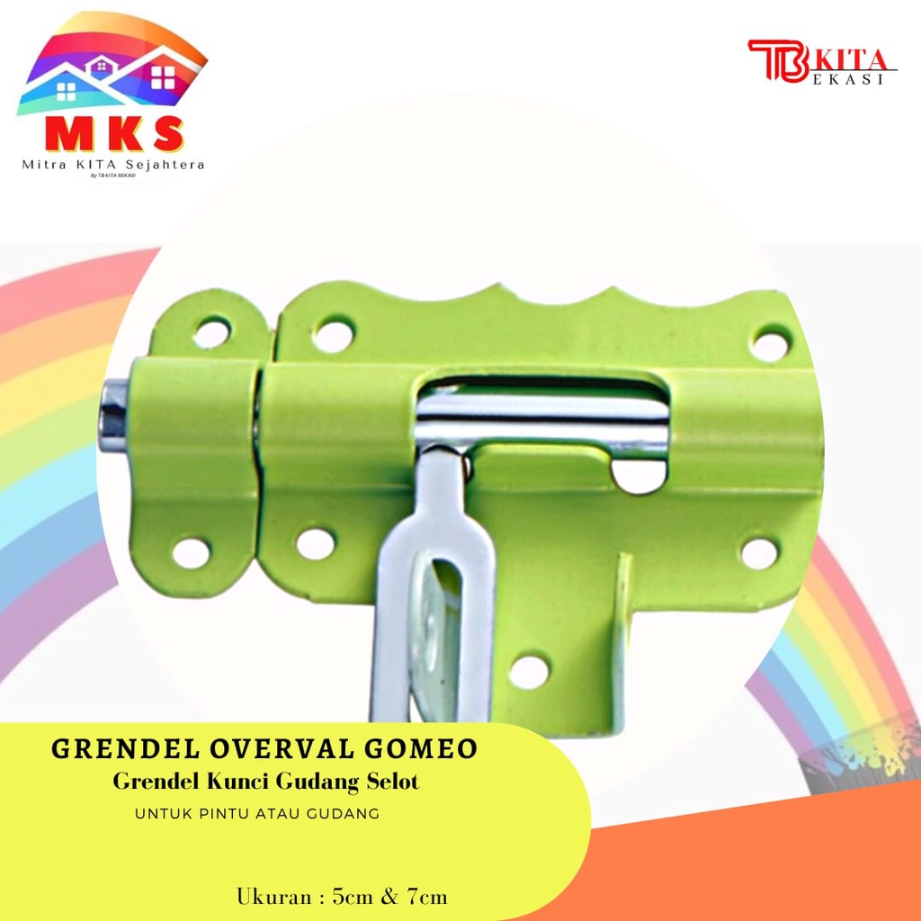 Jual GRENDEL OVERVAL Gerendel Kunci Gudang Slot Selot / Overpal Gembok ...