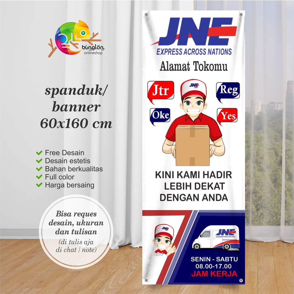 Jual Spanduk Banner 60x160 Cm Ekspedisi JNE, Si Cepat, Sicepat, Sinar ...