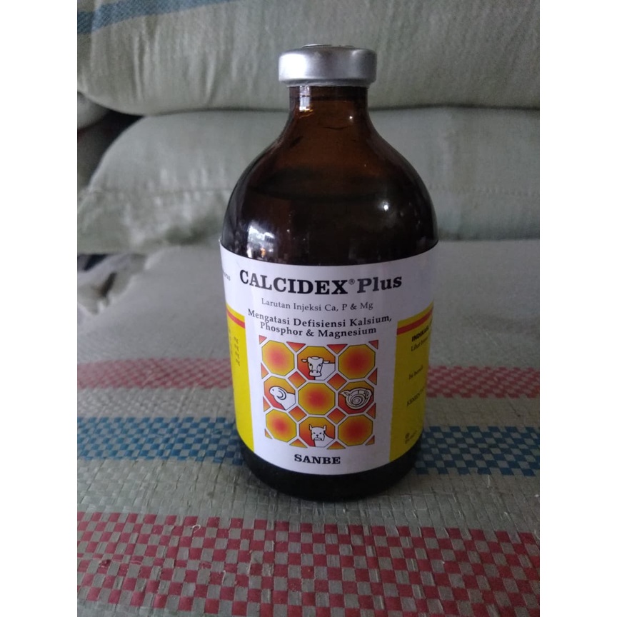 Jual CALCIDEX PLUS Inj 100 ml Obat mengatasi kelumpuhan pada Sapi ...