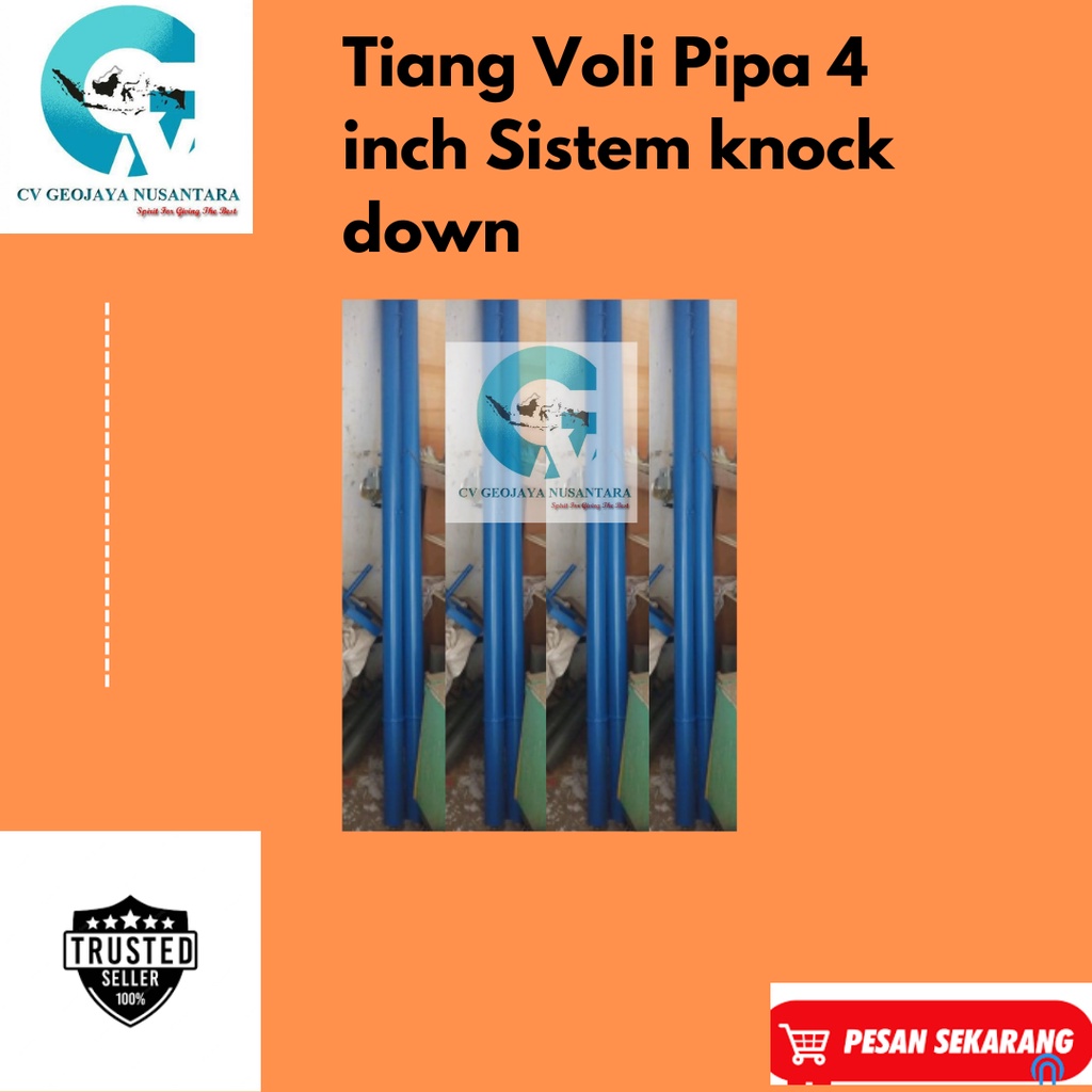 Jual Tiang Voli Pipa 4 inch Sistem knock down | Shopee Indonesia