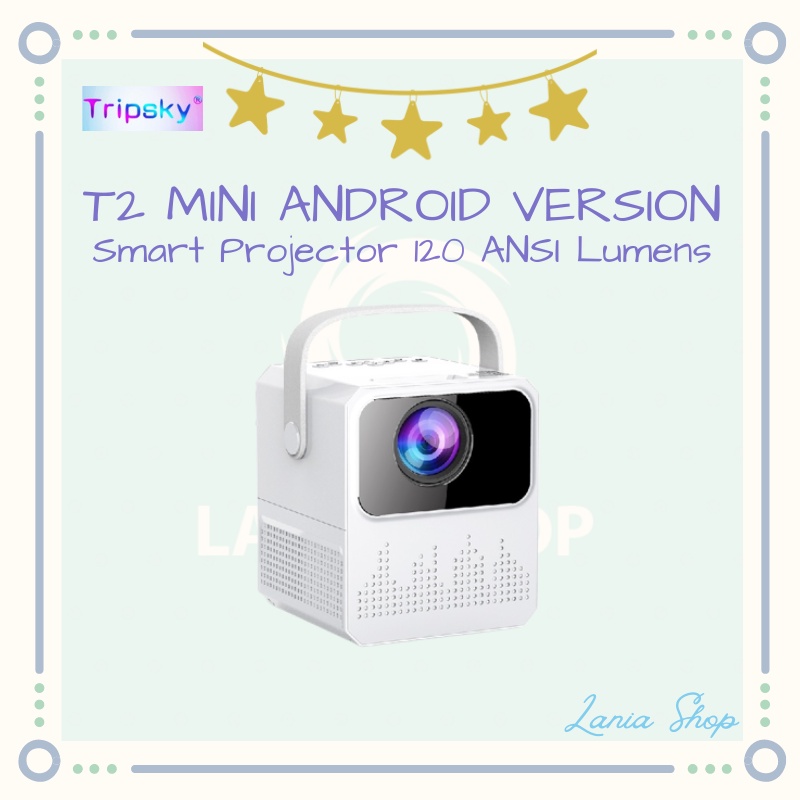 Jual TRIPSKY T2 MINI ANDROID VERSION - Smart Projector 120 ANSI Lumens | Shopee Indonesia