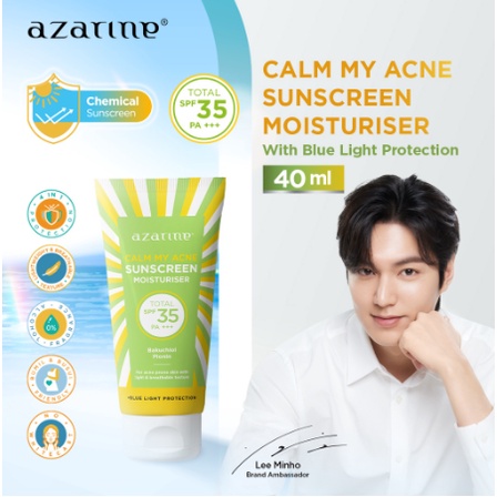 Jual Azarine Calm My Acne Sunscreen Moisturiser SPF35 PA+++ 40ml (TUBE ...