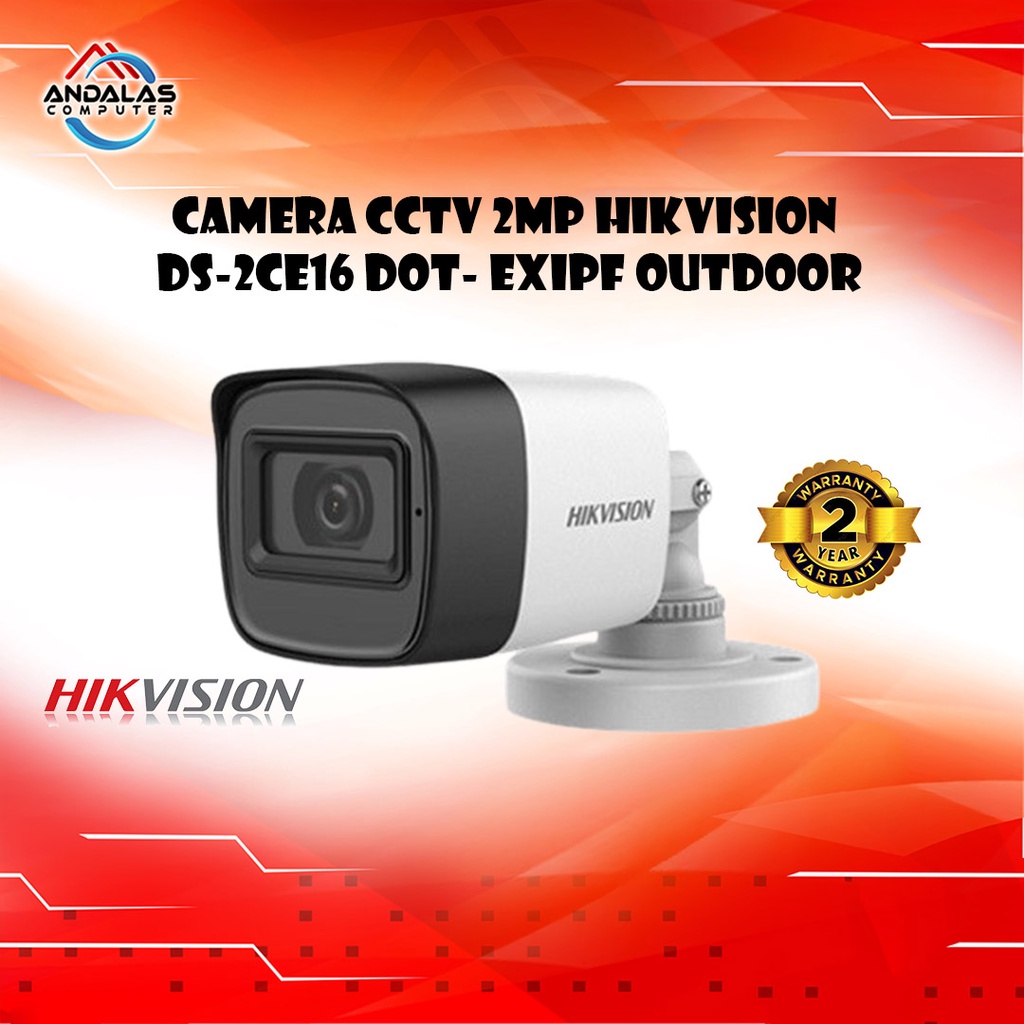 Jual CAMERA CCTV 2MP HIKVISION DS-2CE16 DOT- EXIPF OUTDOOR | Shopee ...