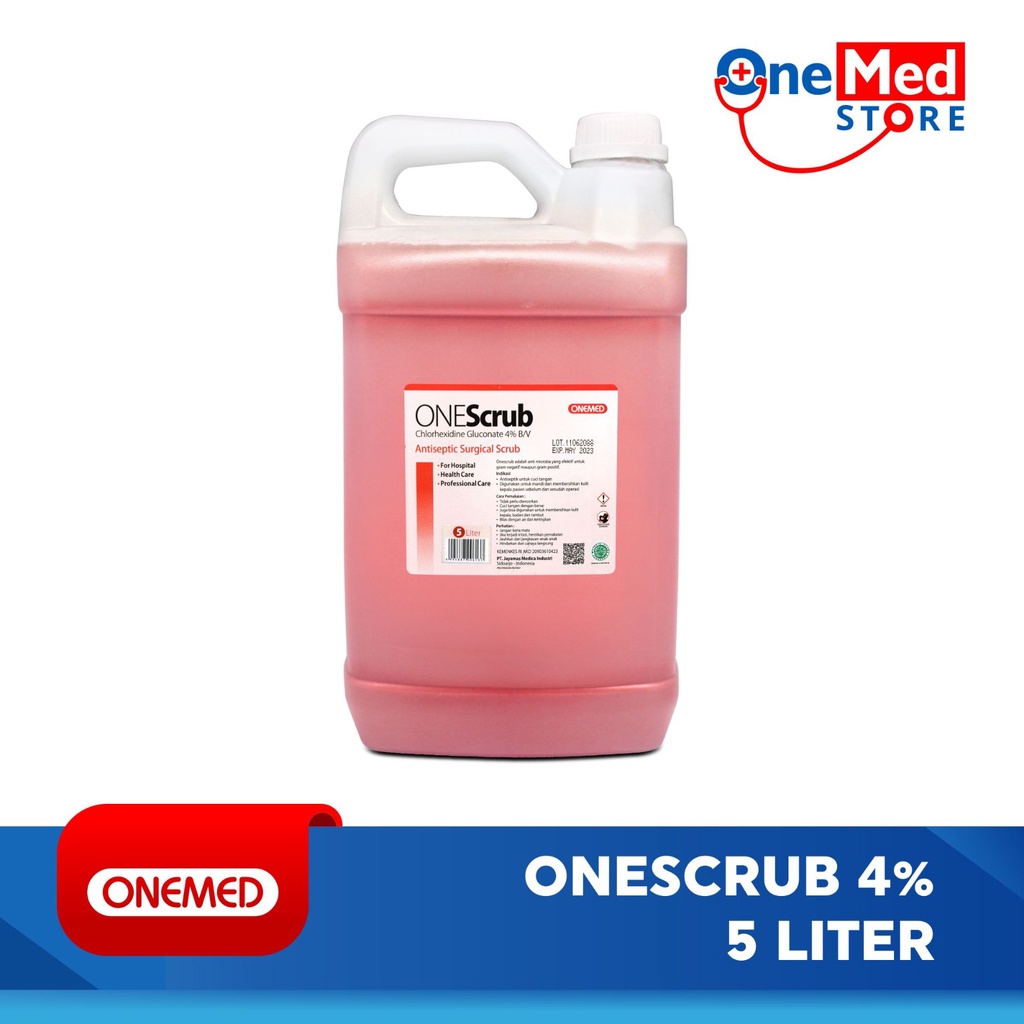 Jual One Scrub OneMed 4% Hand Scrubs refill galon 5Liter/5000ml/cc ...