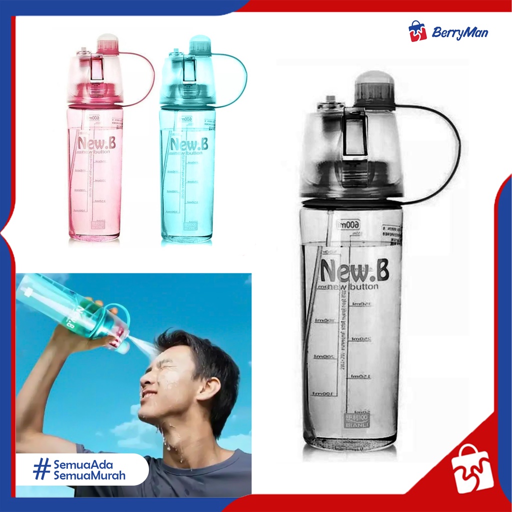 Jual Botol Minum SEMPROT New B - Sport Spray Water Bottle 600ml BP-93 ...